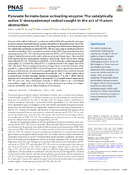 Pyruvate formate-lyase activating enzyme: The catalytically active 5 ...